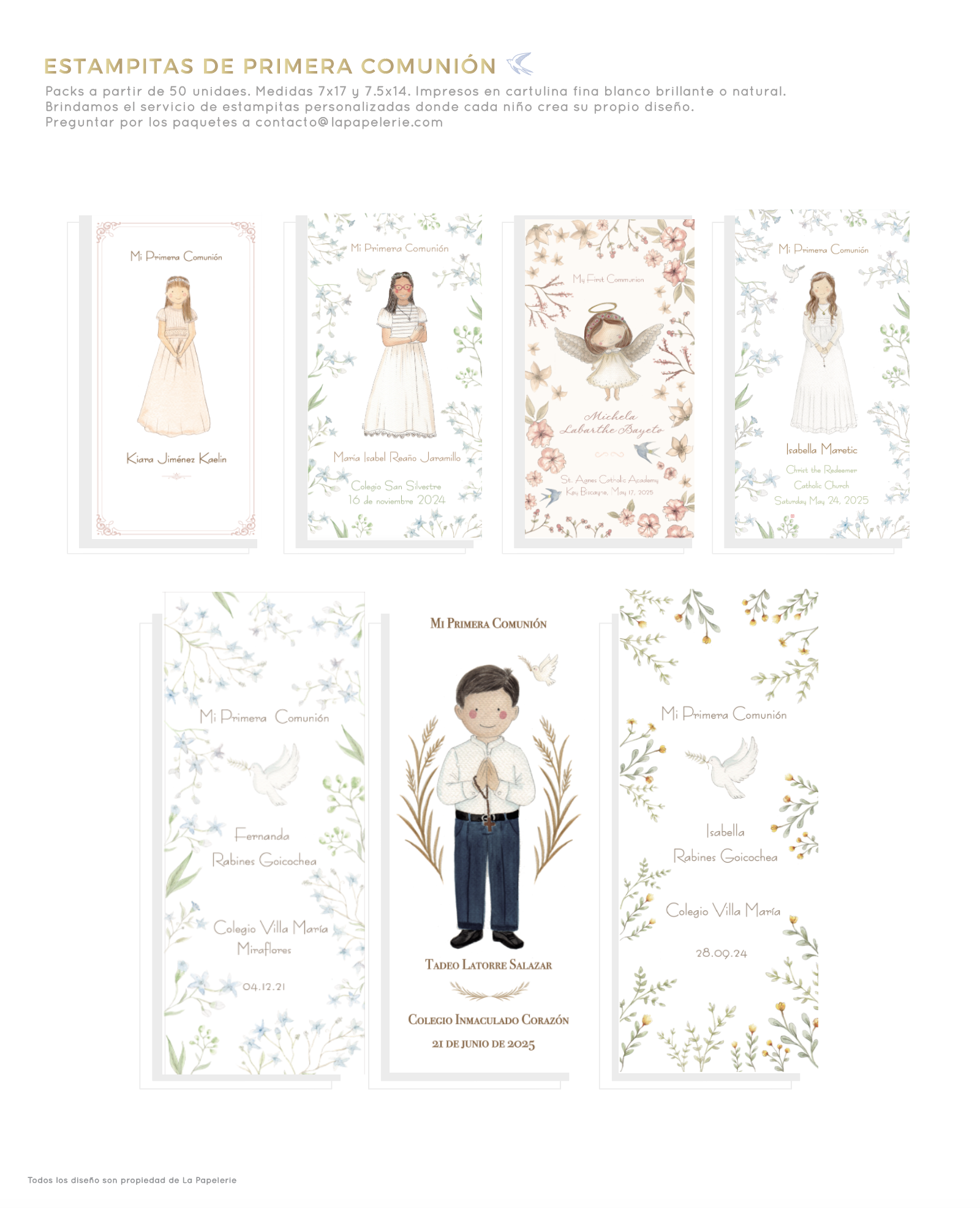 Estampitas Clásicas x 100 - La Papelerie Stationery Shop